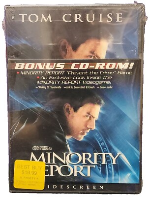 Minority Report DVD Tom Cruise Bonus CD-Rom Full Screen NEW SEALED Rare ...