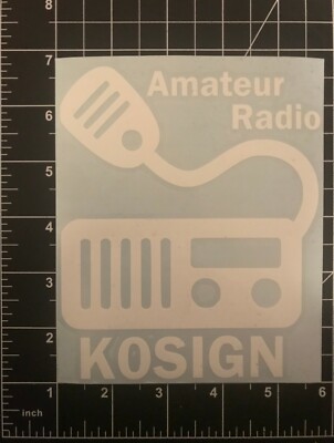 Custom - Amateur Radio Ham Radio Call Sign Mobile Radio Vinyl Decal ...