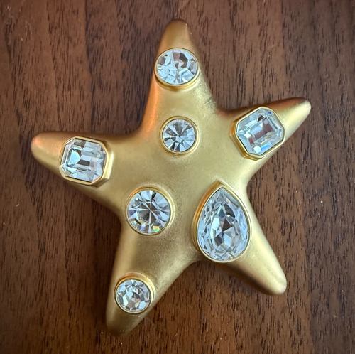 Vintage KJL Kenneth Jay Lane Jackie Kennedy Star Brooch Large Crystal ...