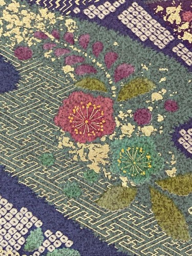 Nishijin Tsumugi, Visiting Kimono, Pure Silk, Maki-Buri, Yuzen, Flower ...