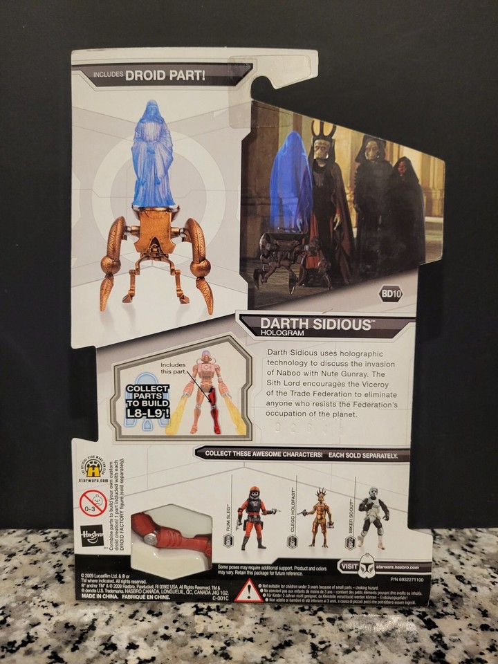 Darth Sidious Hologram BD10 STAR WARS Legacy Collection MIB NEW Sealed J1 | eBay