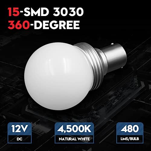 VehiCode 1156 1141 20-99 LED Bulb RV Vanity Lights 12V Natural White ...