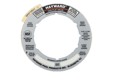 Hayward Sand Filter Valve Label Plate Sticker part # SPX0710G ...