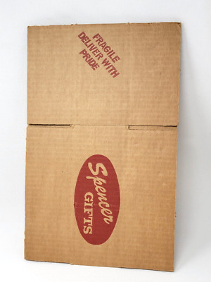 Vintage Spencer Gifts Cardboard Packing Shipping Box 16" x 10" Pak Safe ...