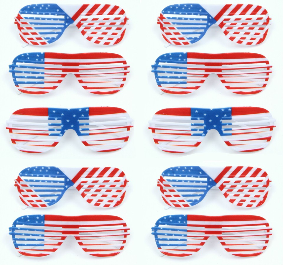 Patriotic Glasses Light up July 4 American Flag Shutter Glasses USA ...