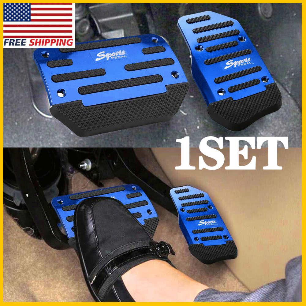 Universal Car Accessories Blue Non Slip Automatic Pedal Brake Foot ...