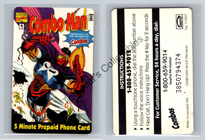1996 Combos 🌟Marvel Combo Man 🌟Prepaid Phone Card 🌟Combo Man 🌟 NM | eBay