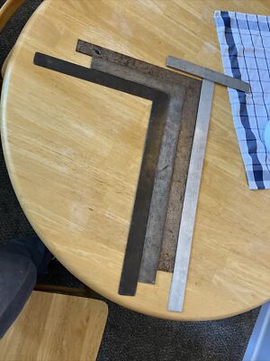 Lot of 3 Metal L Square Rulers + Aluminum T Square - See Desc | eBay
