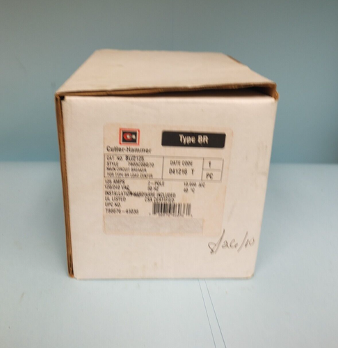 CUTLER-HAMMER ( BW2125 ) 2 POLE - 120/240 VAC - 125 AMP - MAIN CIRCUIT ...