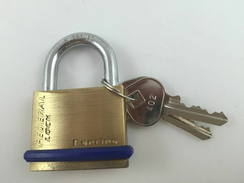 Federal Lock F-Series F40 402 Solid Brass Security Padlock includes 2 ...