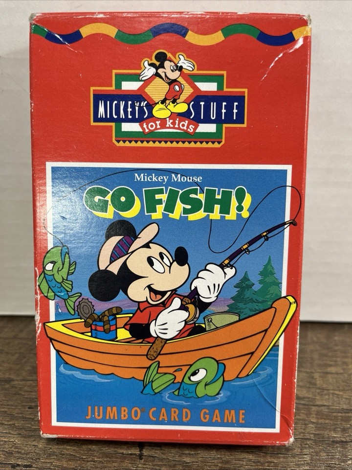 . Mickey's Stuff for Kids Mickey Mouse Go Fish Jumbo Card Game Disney ...