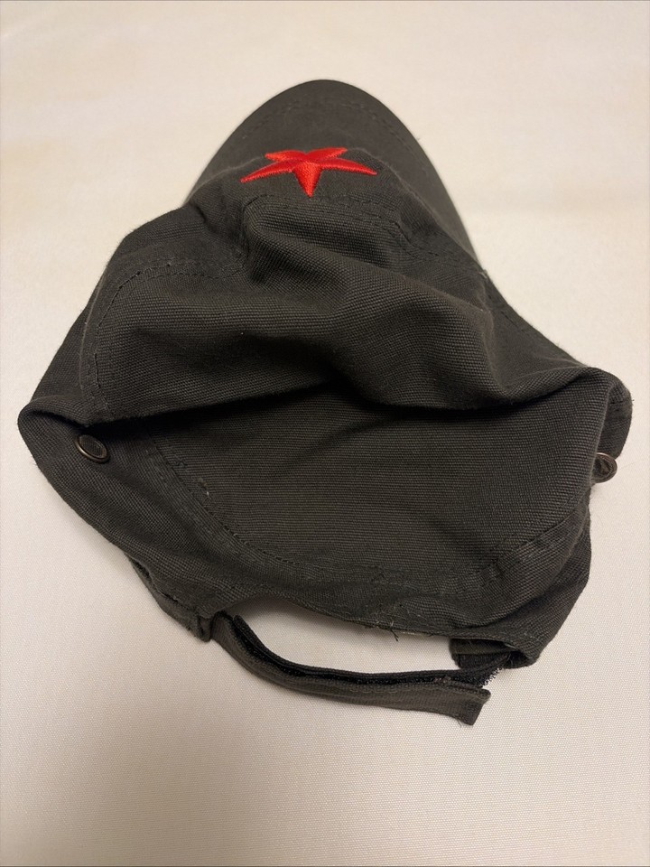 Chinese Souvenir Military Style Cap Black Hook n loop Adjustable | eBay