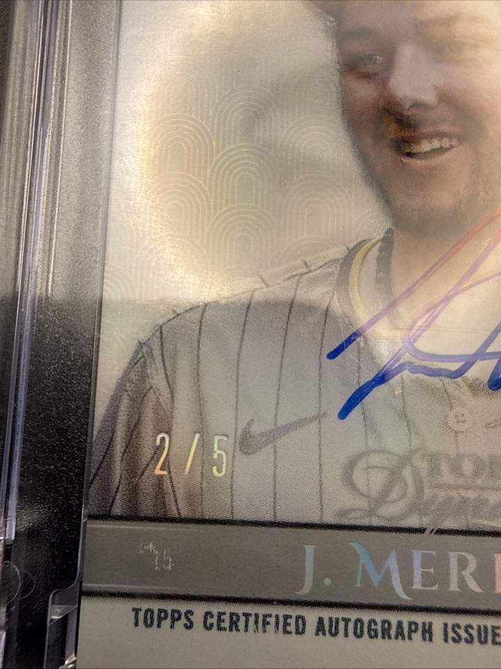 🔥 JACKSON MERRILL /5 - ROOKIE PATCH AUTO! 🔥 2024 TOPPS DYNASTY ...
