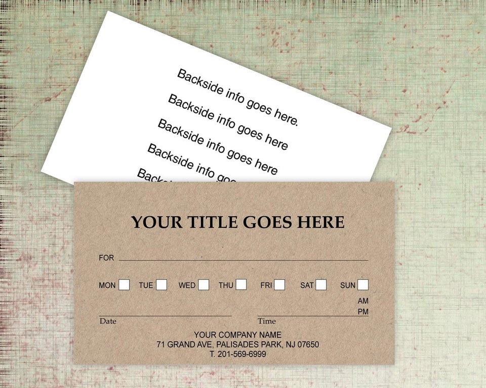 Custom Appointment Reminder Business Cards - (250pcs to 2,500pcs ...