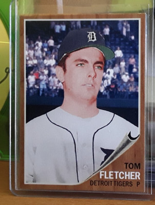 Tom Fletcher Detroit Tigers 1962 Style Custom Baseball Art Card | eBay