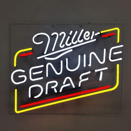 Neon Light Sign Lamp For Miler Genuine Draft Lite Beer 17"x14" Wall ...