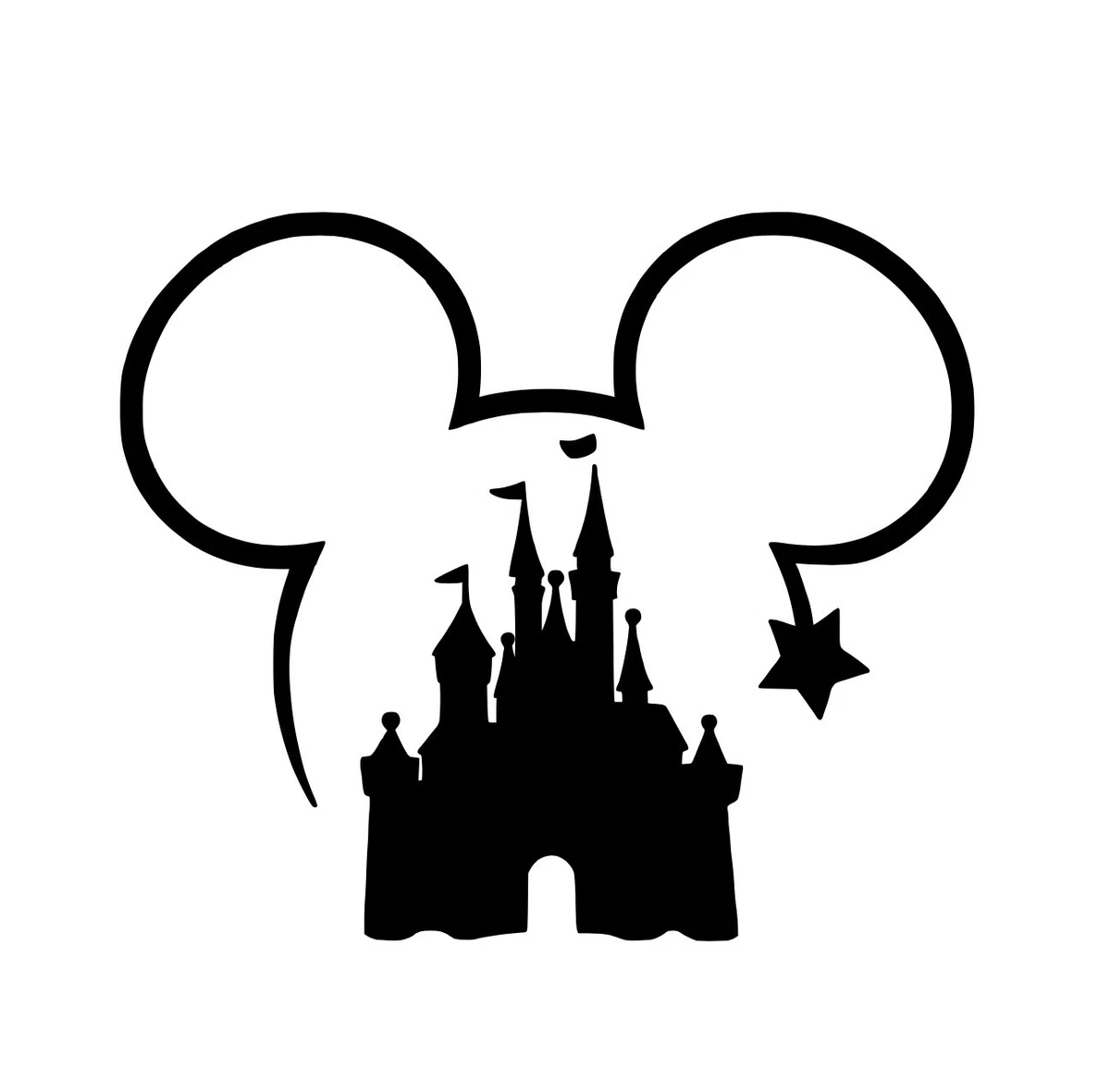 Walt Disney Und Mickey Mouse Silhouette