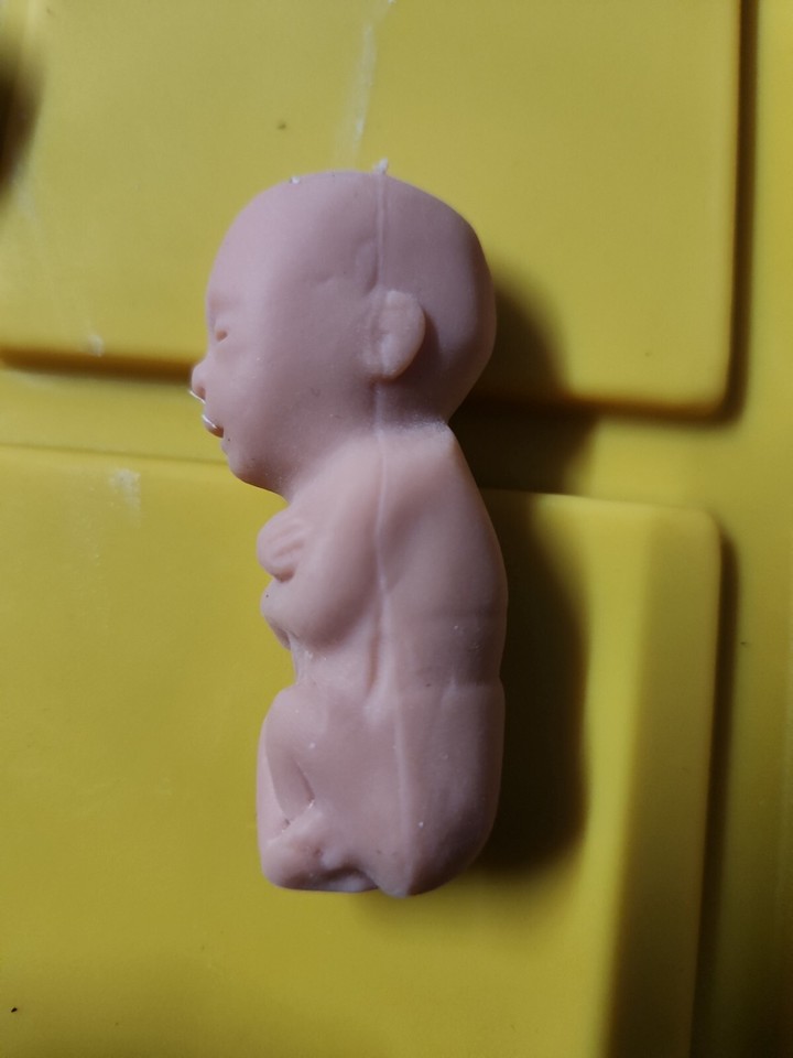 3x Rubber silicone fetus model baby dolls 10-12 week size Medical ...