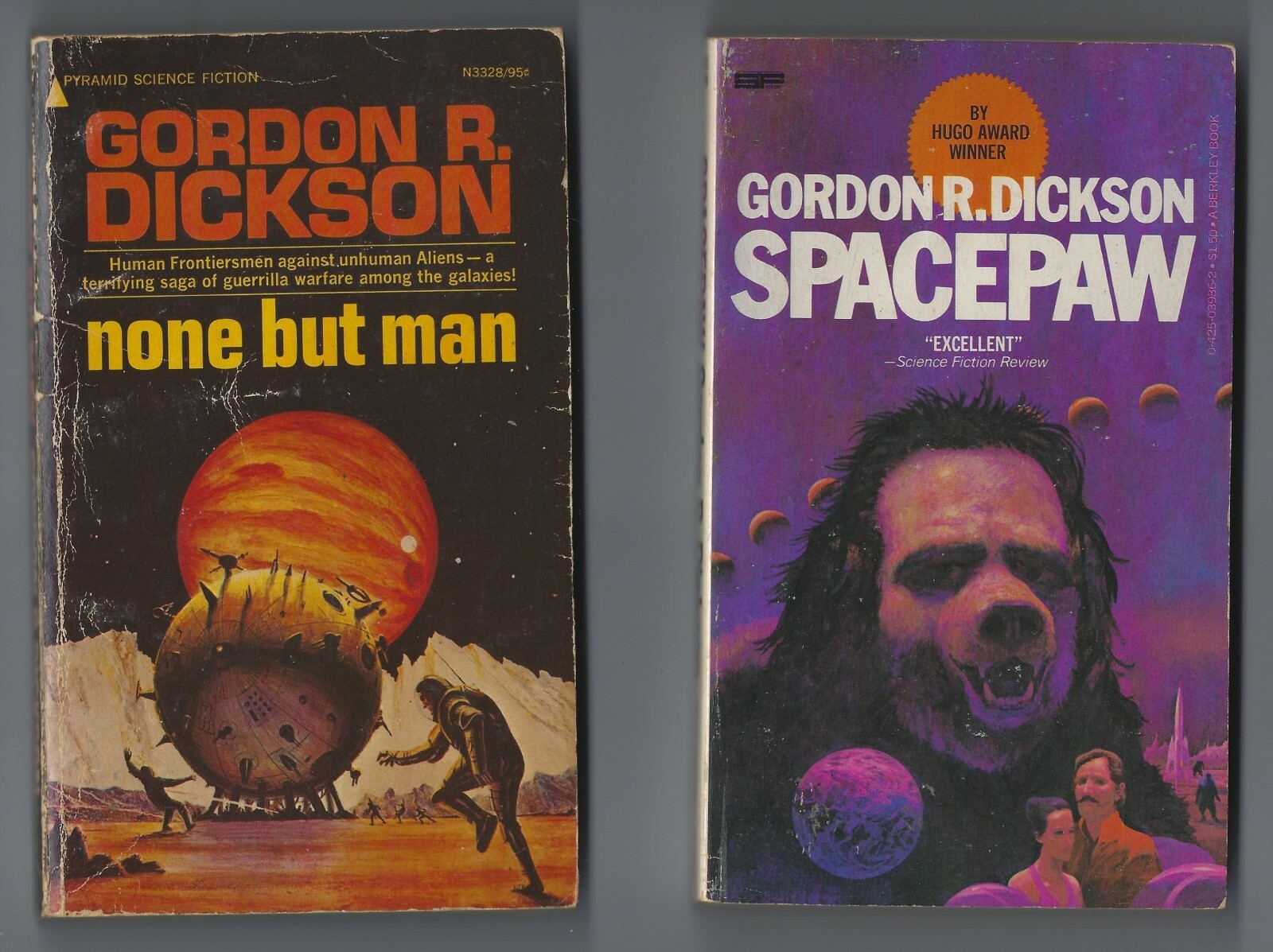 GORDON R DICKSON 5 BOOKS NONE BUT MAN THE MAN FROM EARTH THE SPIRIT OF ...