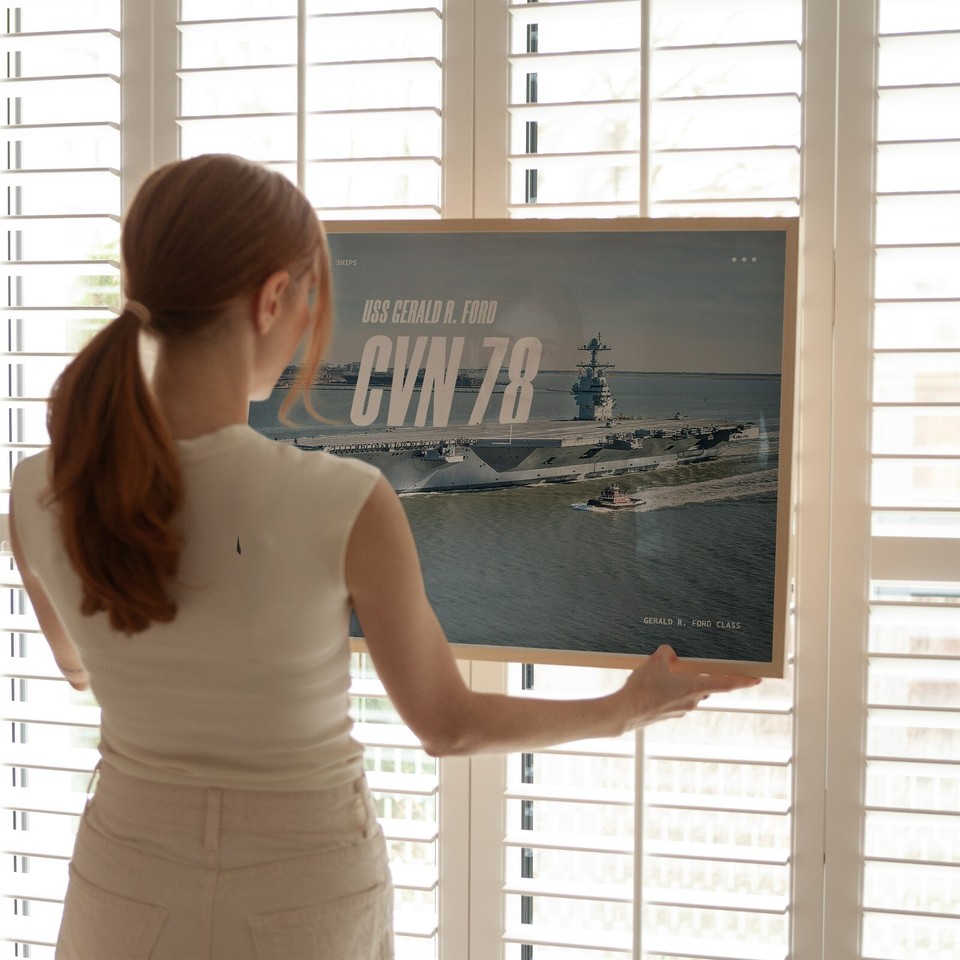 USS Gerald R. Ford CVN 78 Poster Naval Ships Carrier - 12X16/16X20 ...