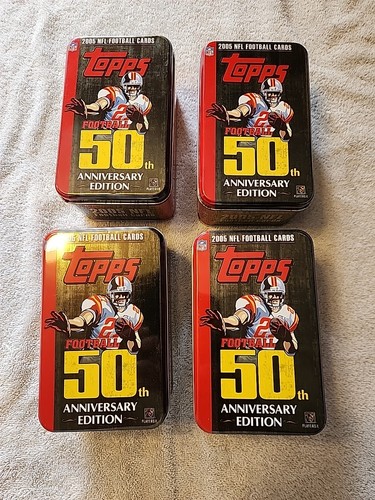 TOPPS 2005 NFL Football Cards 50TH ANNIVERSARY EDITION CARD TIN - EMPTY ...