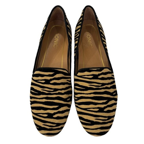 VIONIC comfort shoes Willa Slip On Flats Tiger Stripes Suede Leather ...