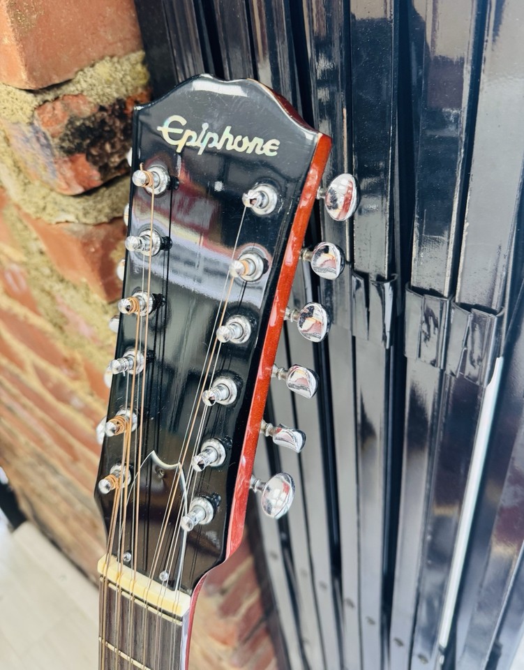 Epiphone FT-160 Texan-12, 12-String Acoustic Guitar & Soft Case Made in ...