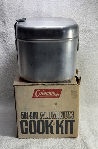 Vintage Coleman 501-960 Aluminum Cook Kit Case With Org. Box For 501/ ...