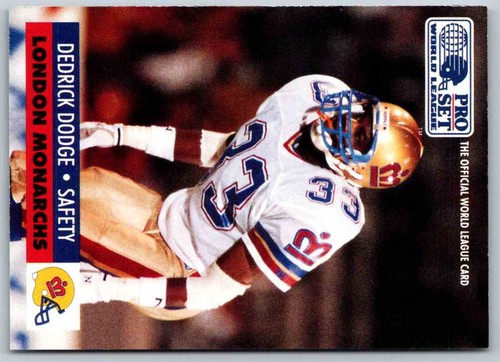1991 Proset World League Dedrick Dodge #75 Football Card | eBay
