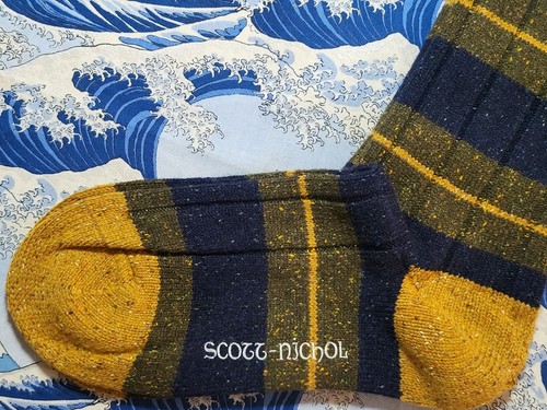 Scott-Nichol Pantherella Men's English Wool Silk Socks Navy UK 6-9 39 ...