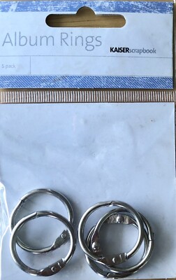 Kaiser Scrapbook Silver 2.5cm ALBUM RINGS (5) BNIP | eBay Australia