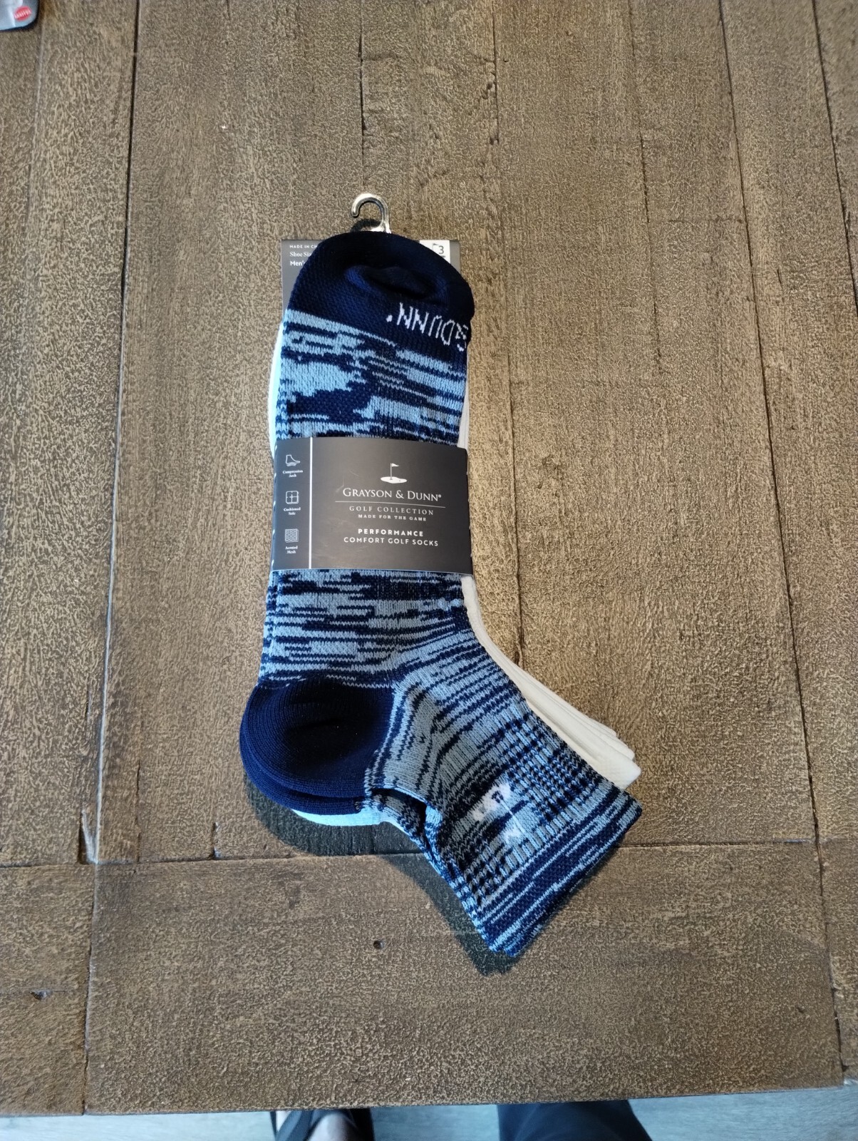 Grayson & Dunn Golf Collection Performance Comfort Golf Socks M 6-12 W ...