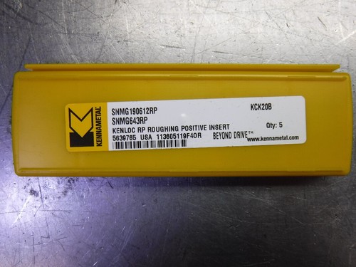 Kennametal Carbide Inserts QTY5 SNMG190612RP / SNMG643RP KCK20B ...
