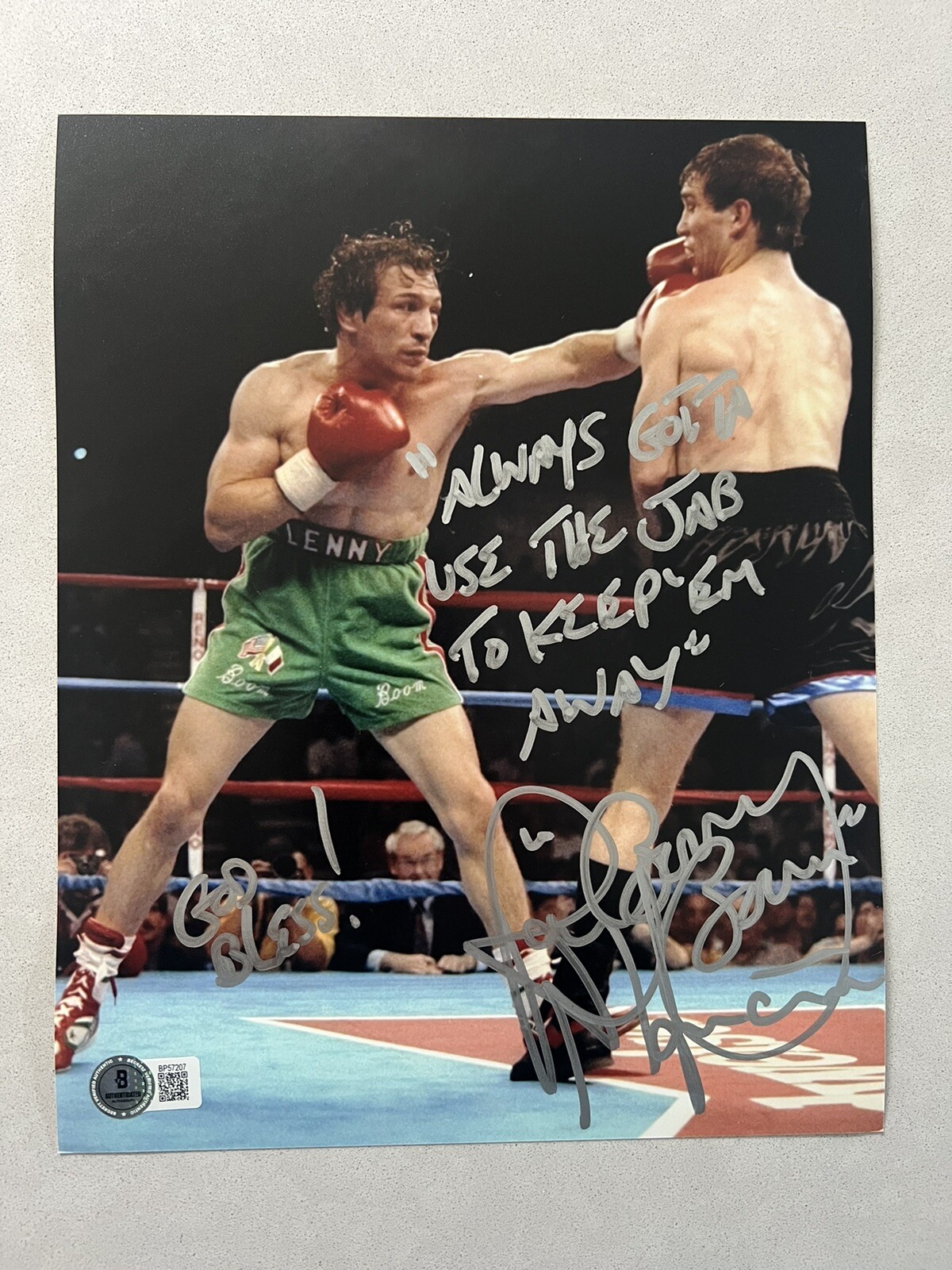 Ray Boom Boom Mancini autographed signed 8x10 photo Beckett BAS COA ...
