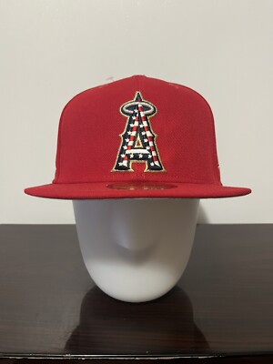 New Era Los Angeles Angels 4th of July Flag USA Side Patch UV 59FIFTY ...