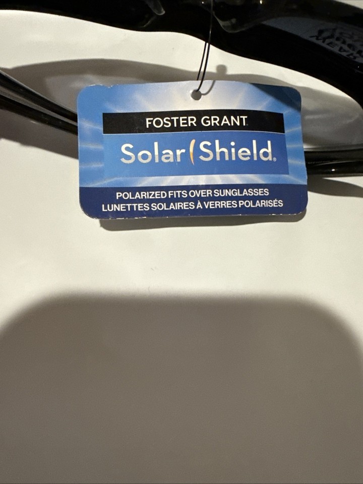 Solar Shield Fit Over Sunglasses Black Fashion Polarized M New | eBay