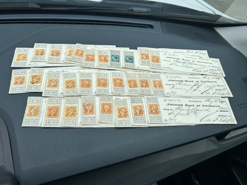 INTERNAL REVENUE STAMPS on 30 DOCUMENTS BILLHEAD RECEIPTS 1860-1870s | eBay