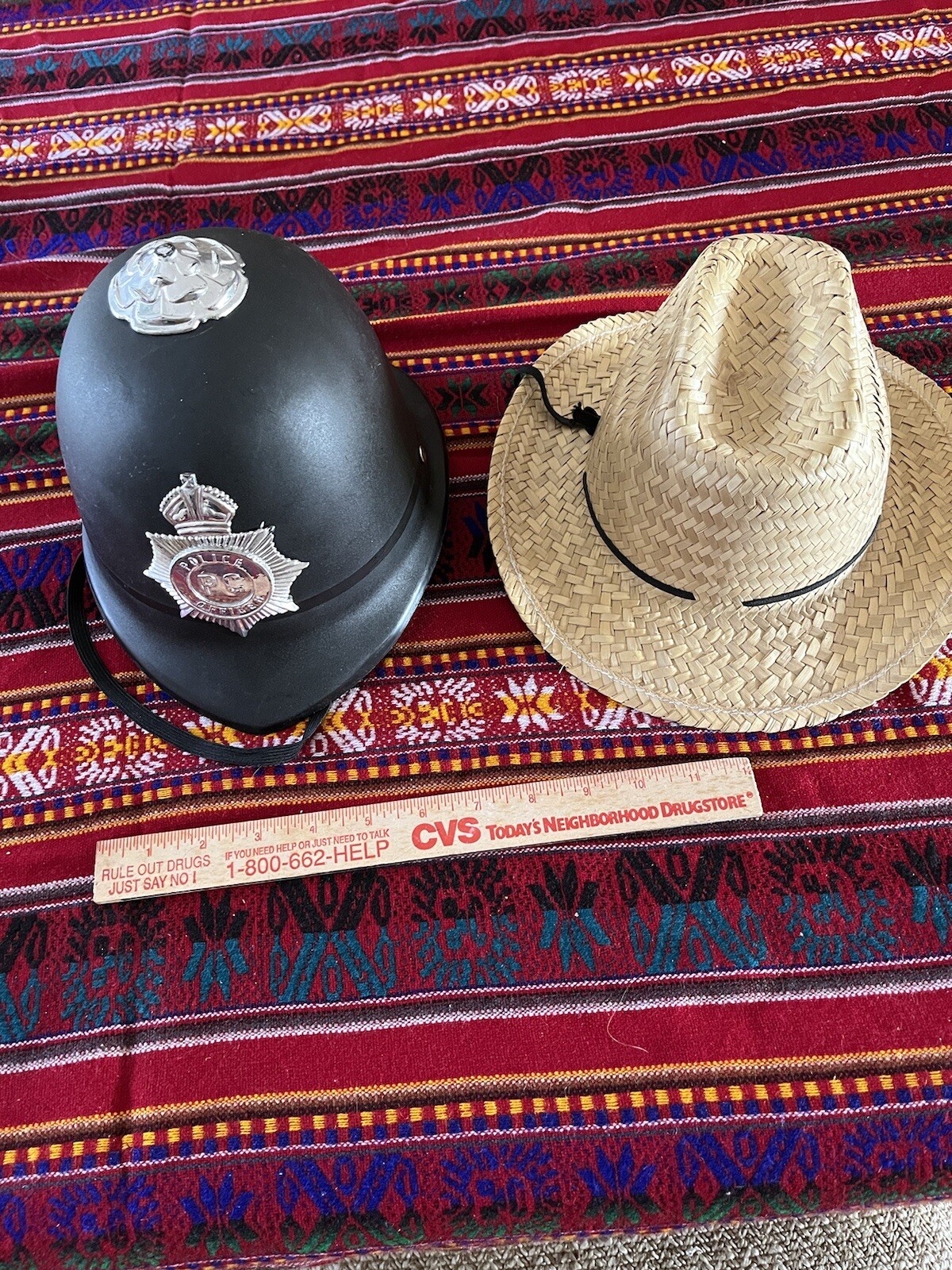 British Bobby Hat Straw Hat | eBay