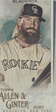 2020 Topps Allen & Ginter's - Charlie Blackmon #250 Mini Brooklyn Back ...