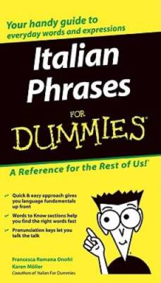 Italian Phrases For Dummies - Paperback By Onofri, Francesca Romana ...