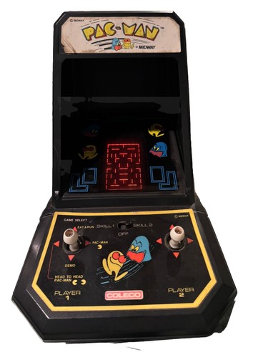 Coleco Midway PAC-MAN Mini Tabletop Arcade 1981 Vintage 3 Games In 1 ...