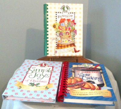 (3) Gooseberry Patch Cookbooks: For Bees & Me, Simple Joys, Slow ...