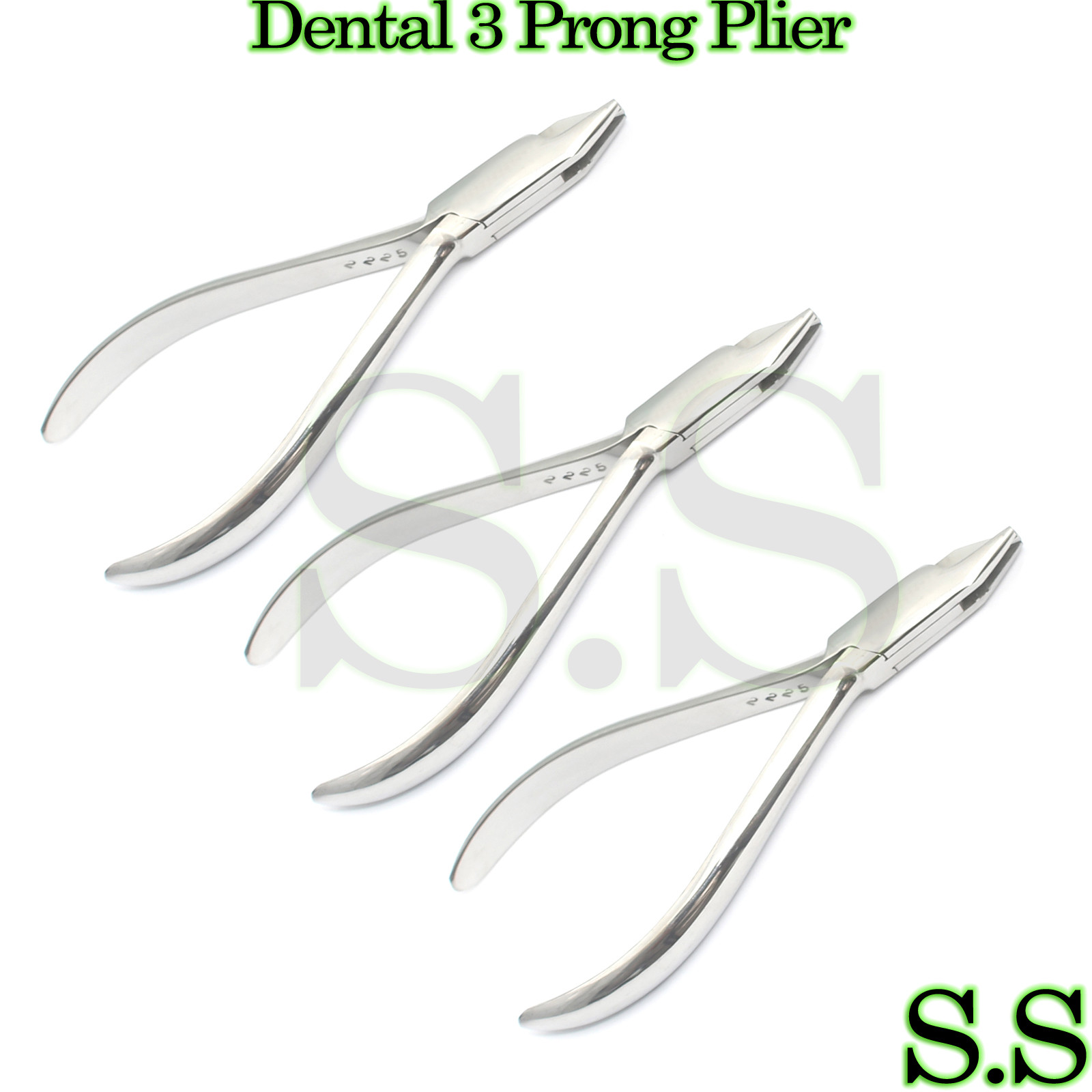 3 Pieces 3 Prong Pliers New Orthodontic Dental Instruments | eBay