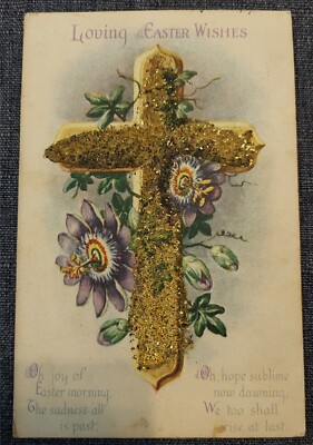 Antique Postcard Loving Easter Wishes Postmarked 1927 | eBay