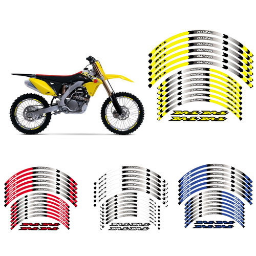 FOR SUZUKI DRZ DR-Z 400S 400E "18 "21 RIM WHEEL STRIPES DECALS TAPE ...