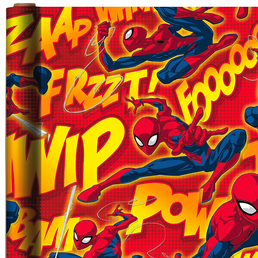 SPIDERMAN SPIDER MAN WRAPPING PAPER FOLDED FLAT GIFT WRAP ANY OCCASION ...