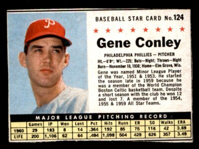 1961 Post Baseball #124 Gene Conley VG/EX *e2 | eBay
