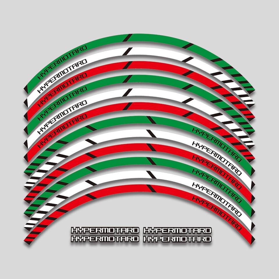 For 2010-2012 Ducati Hypermotard 796 Motos Wheel Rim Reflective Decal ...