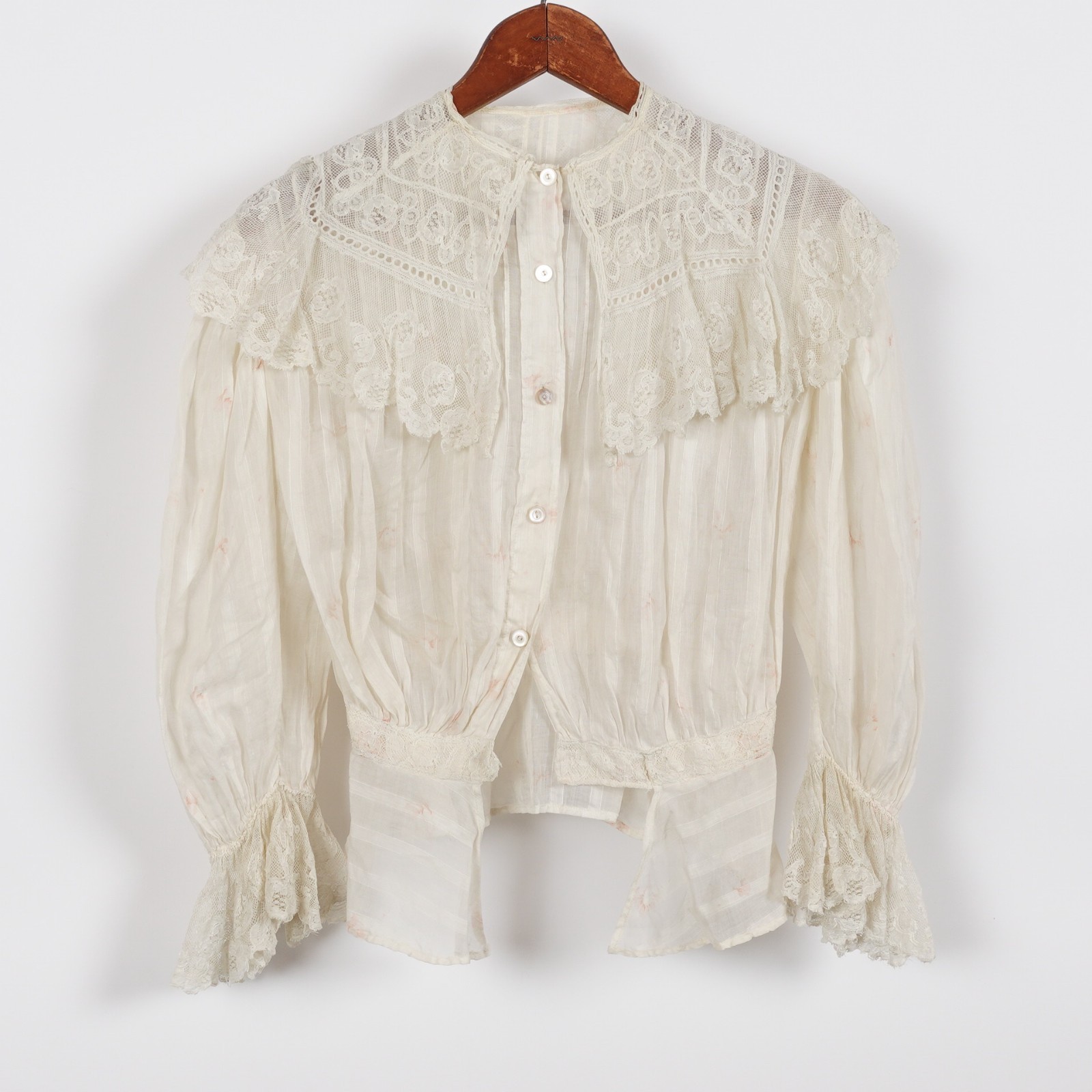 Antique 1800s 1900s Lace Edwardian Victorian Blouse R… - Gem