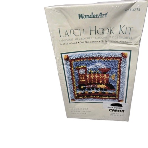 Wonder Art Latch Hook Kit 4718 Choo Choo Sealed USA Made Train Engine12 ...